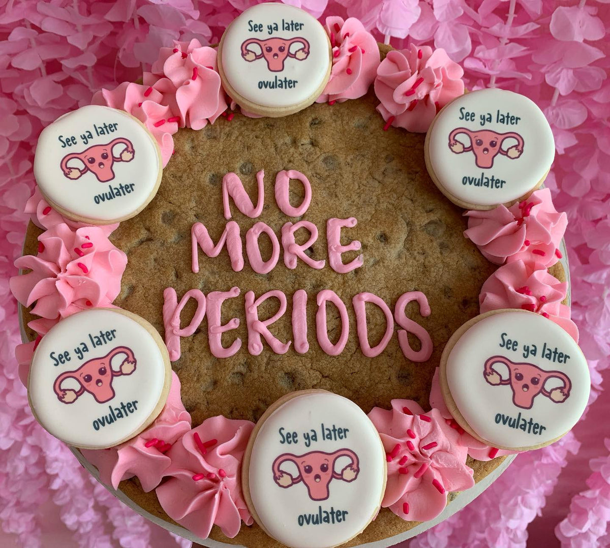 Hysterectomy Cookie Cake + minis – MSO Cookies + Cakes