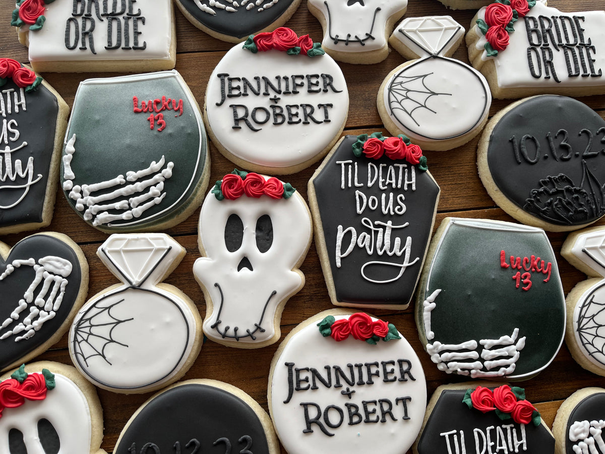 Til death do us Party 1 Dozen – MSO Cookies + Cakes