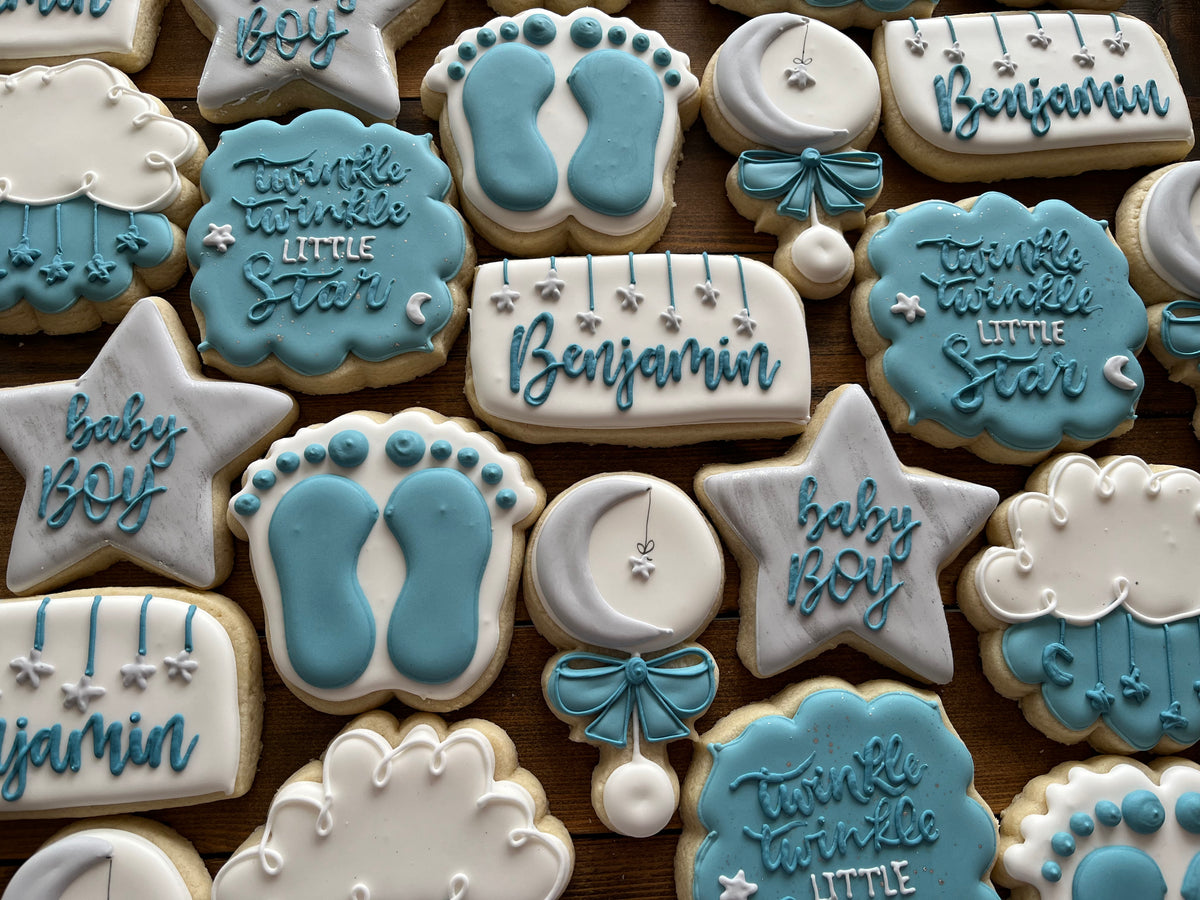 Little Star baby Shower-1 Dozen – MSO Cookies + Cakes