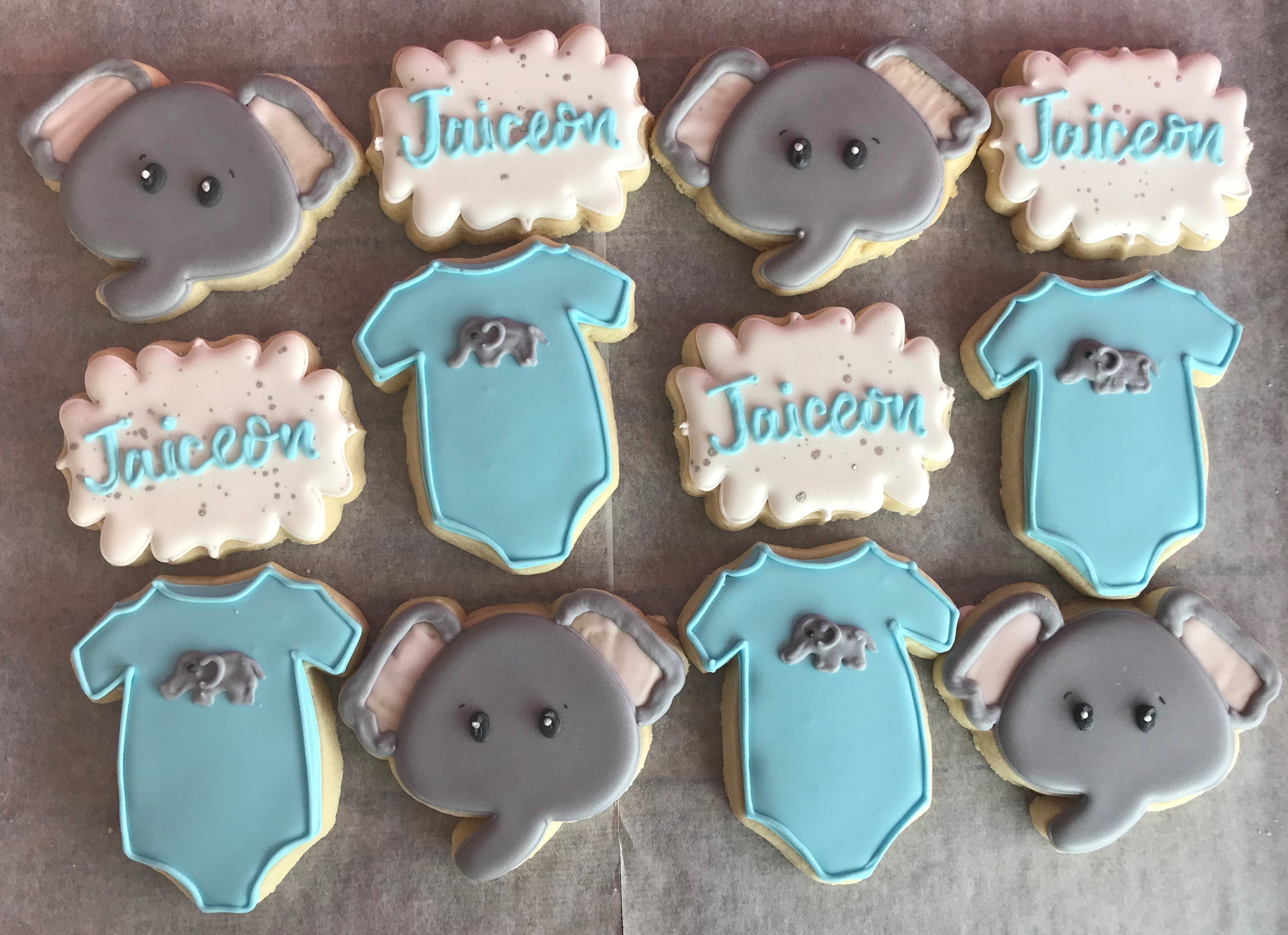 Elephant Baby Shower Theme Blue Elephant Baby Shower Guest Book Sign