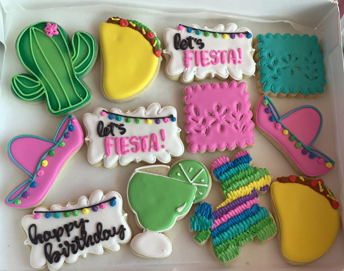 Birthday Fiesta - 1 Dozen – MSO Cookies + Cakes