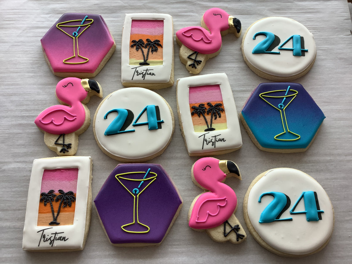 Miami Birthday-1 Dozen – MSO Cookies + Cakes